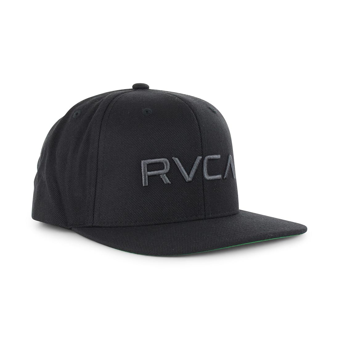 RVCA Twill Snapback Cap - Black - Supereight