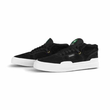 Emerica Pillar Mid-Top Skate Shoes - Black/White/Gold