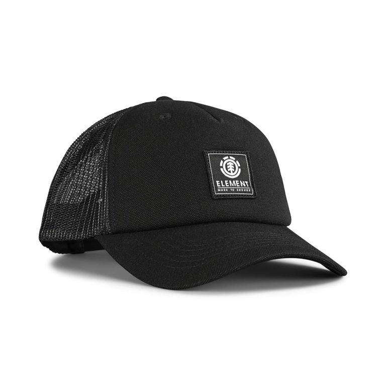 Element Icon Mesh Trucker Cap - All Black - Supereight