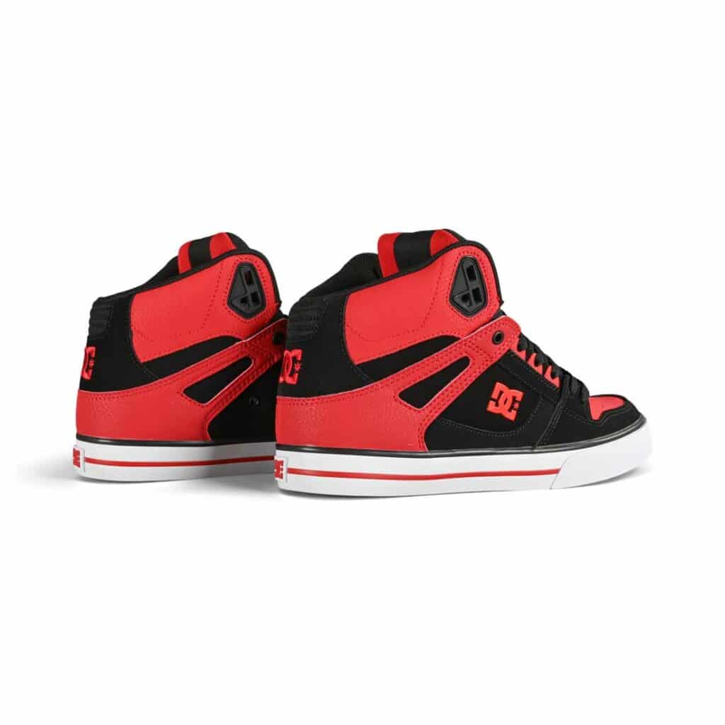 DC Pure High Top Shoes - Fiery Red/White/Black - Supereight