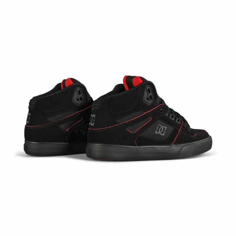 DC Pure High Top WC Skate Shoes - Black/Red/White - Supereight