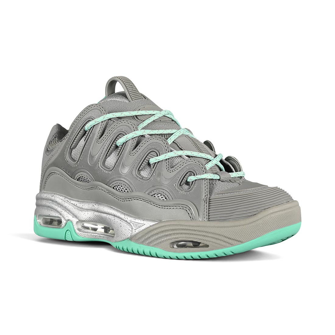 Osiris D3 2001 Skate Shoes - Grey/Seafoam - Supereight