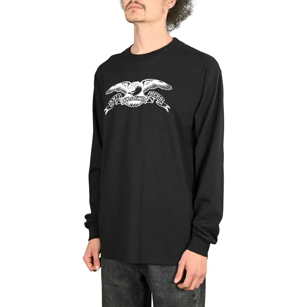 Anti Hero Basic Eagle L/S T-Shirt - Black/White - Supereight