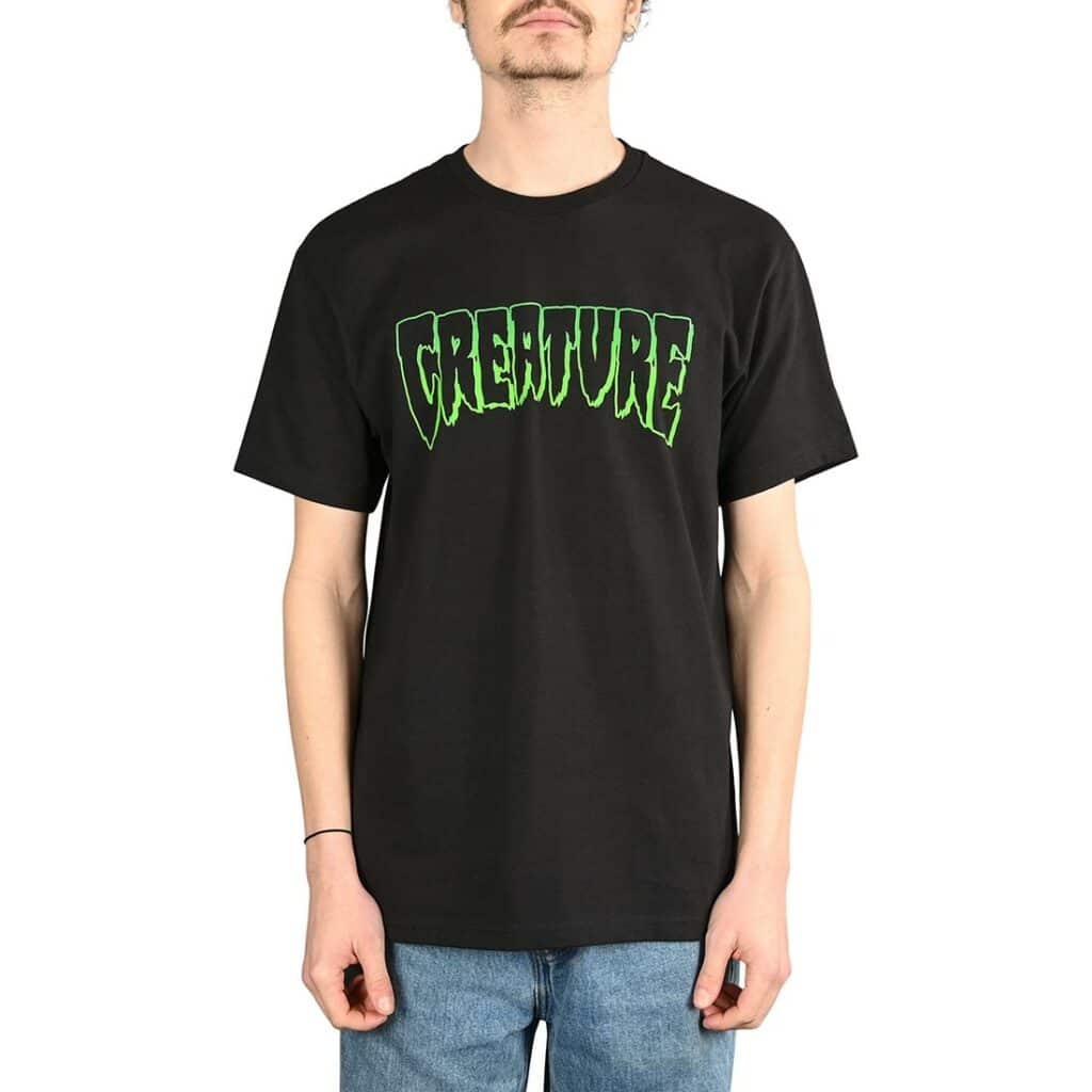 Creature Logo Outline S/S T-Shirt - Black - Supereight.net