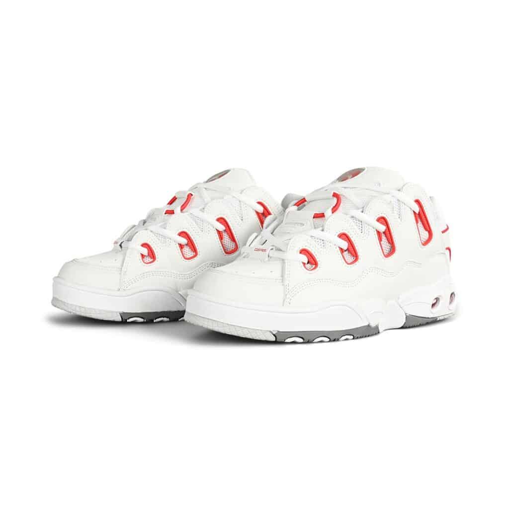 Osiris D3 OG Skate Shoes - White/Red/Grey - Supereight.net