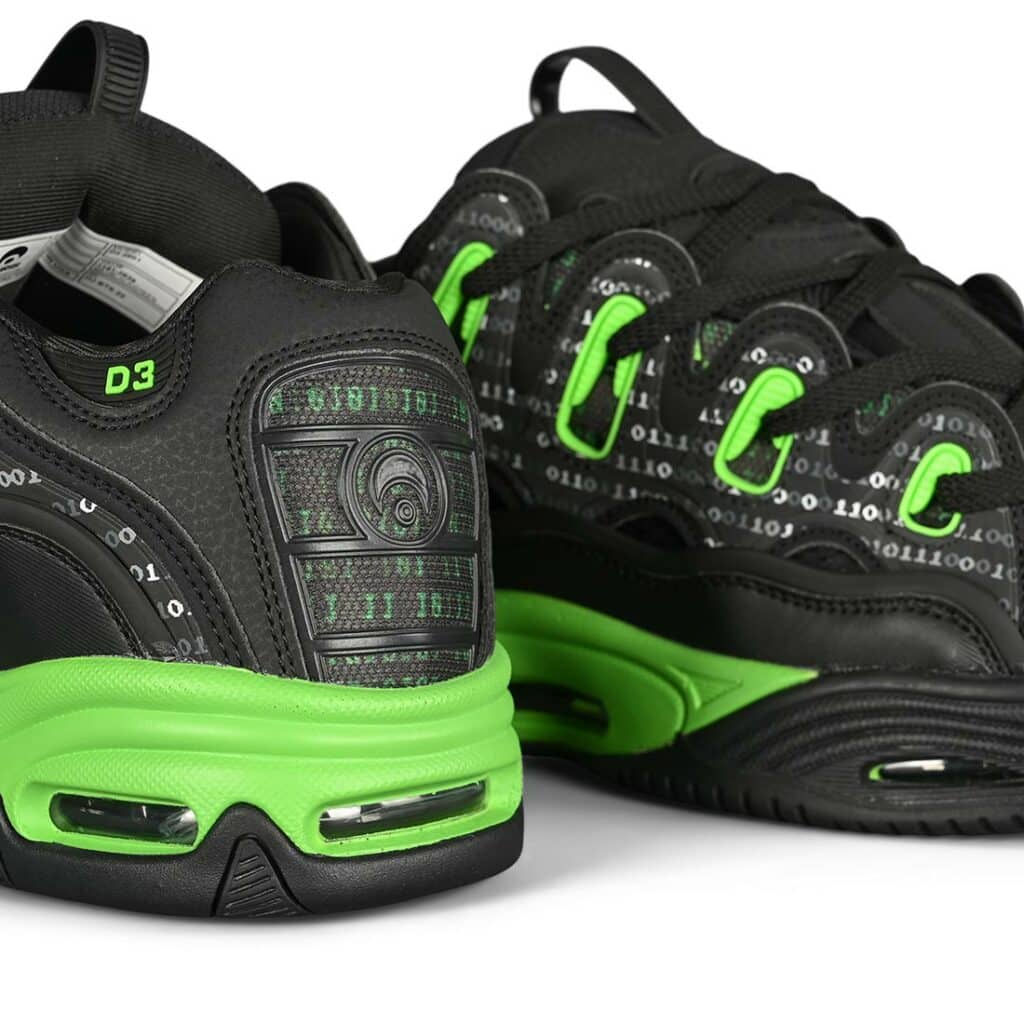 Osiris D3 2001 Skate Shoes - Mat/Black/Green - Supereight