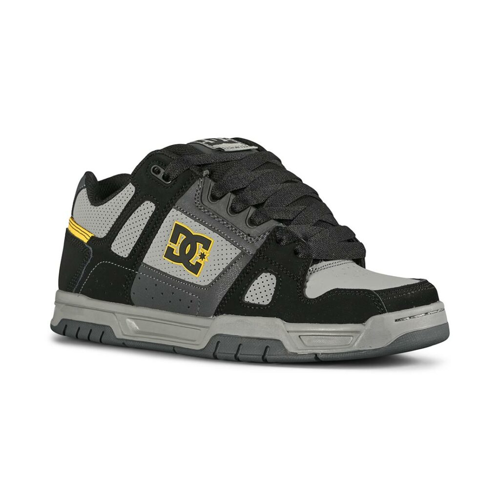 DC Stag Skate Shoes - Grey/Black/Yellow - Supereight