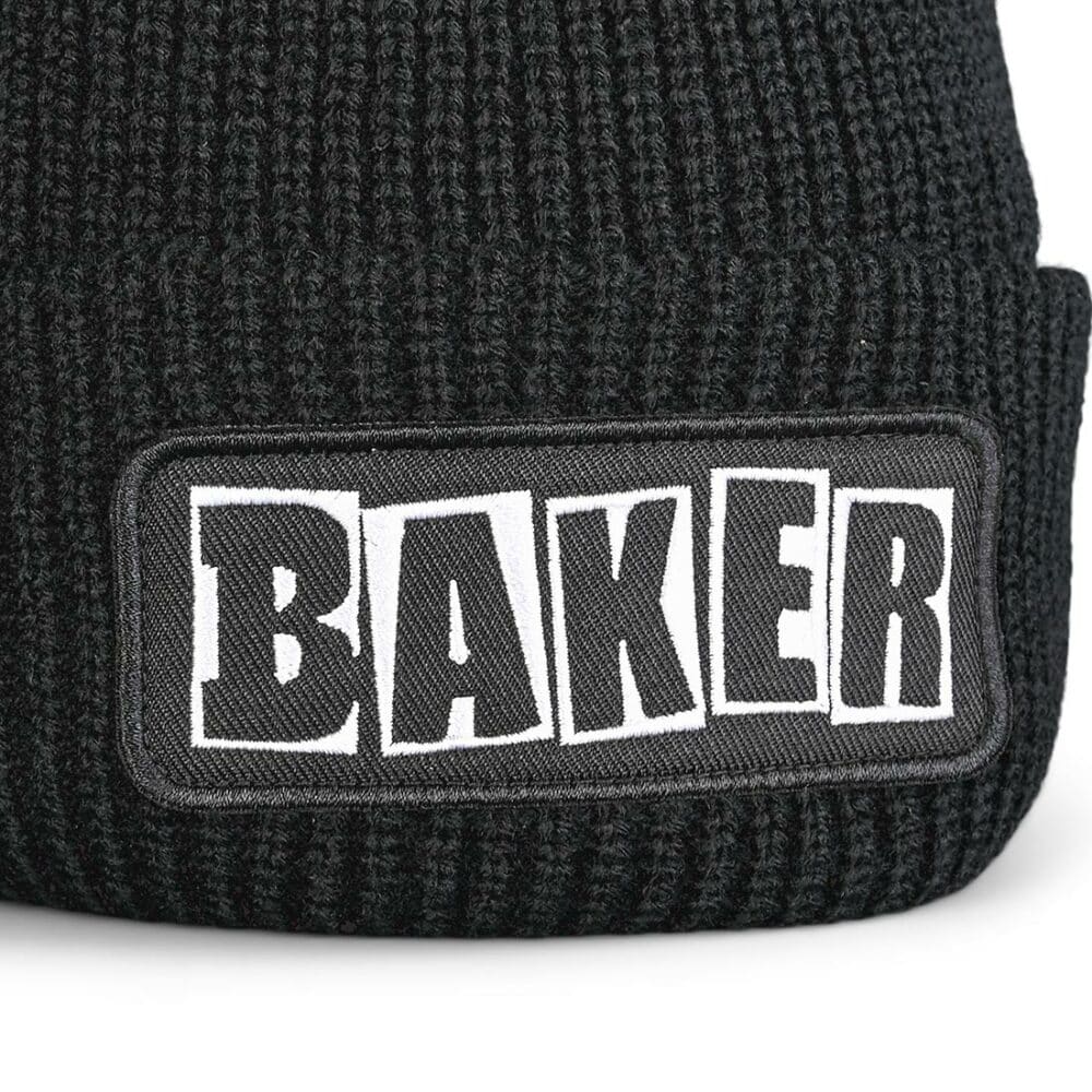 Baker Patch Logo Beanie Hat - Black - Supereight