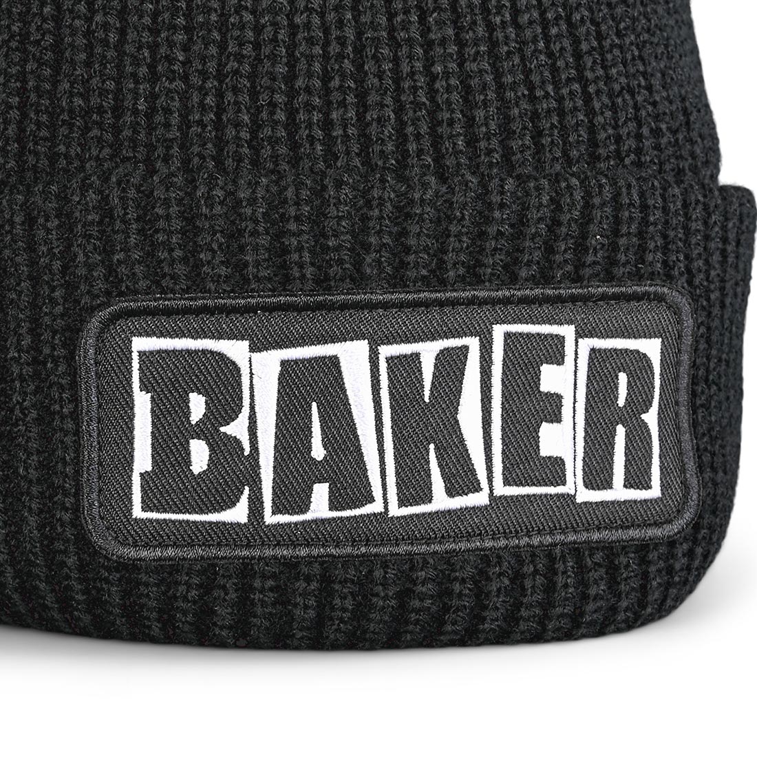 Baker Patch Logo Beanie Hat - Black - Supereight