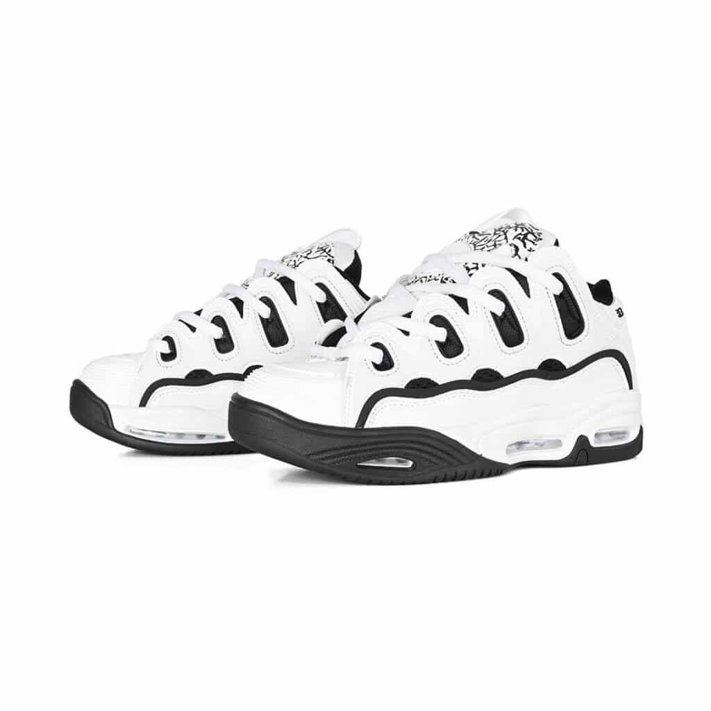 Osiris D3 2001 Skate Shoes - Black/White/Crack - Supereight