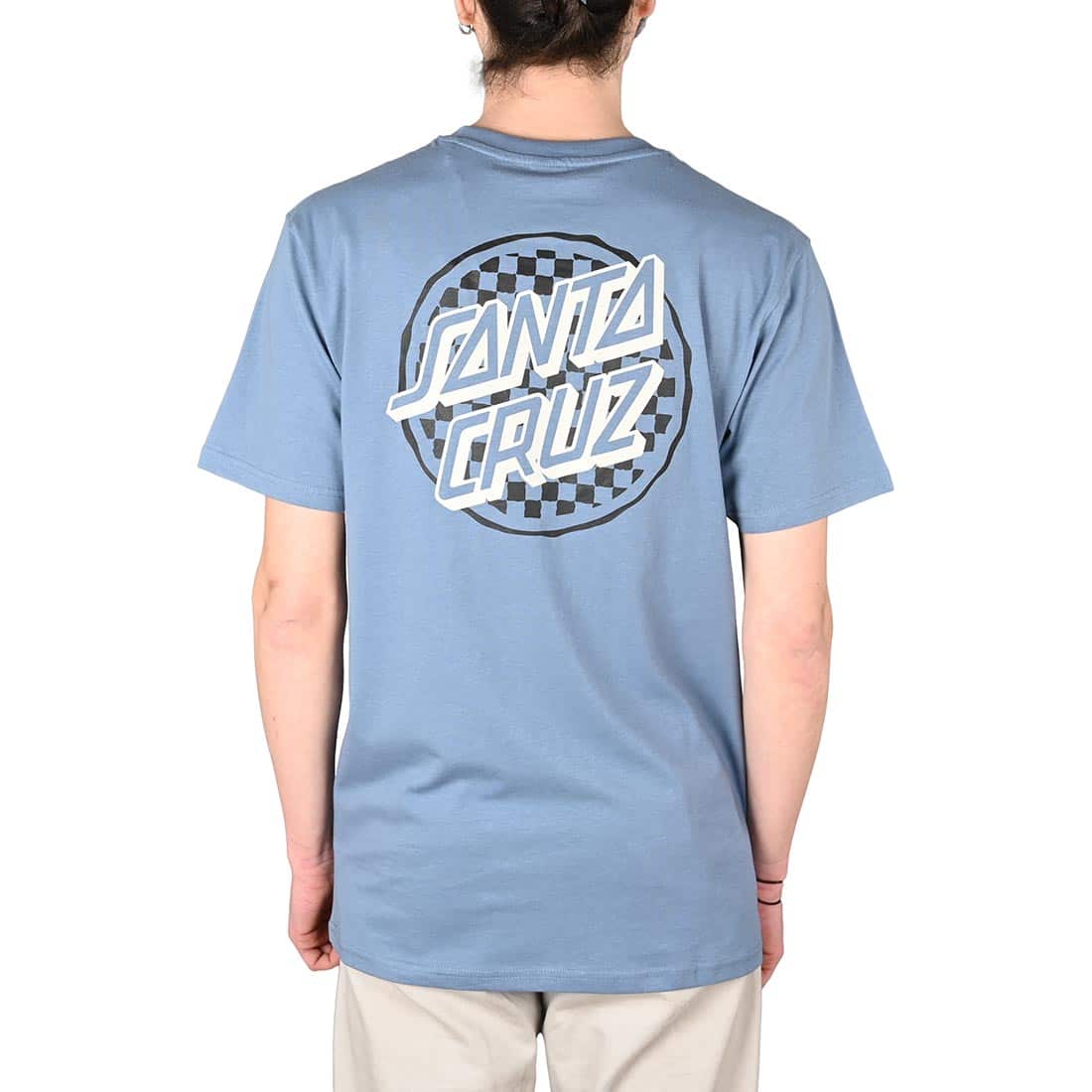 Santa Cruz Breaker Check Opus Dot S/S T-Shirt - Dusty Blue
