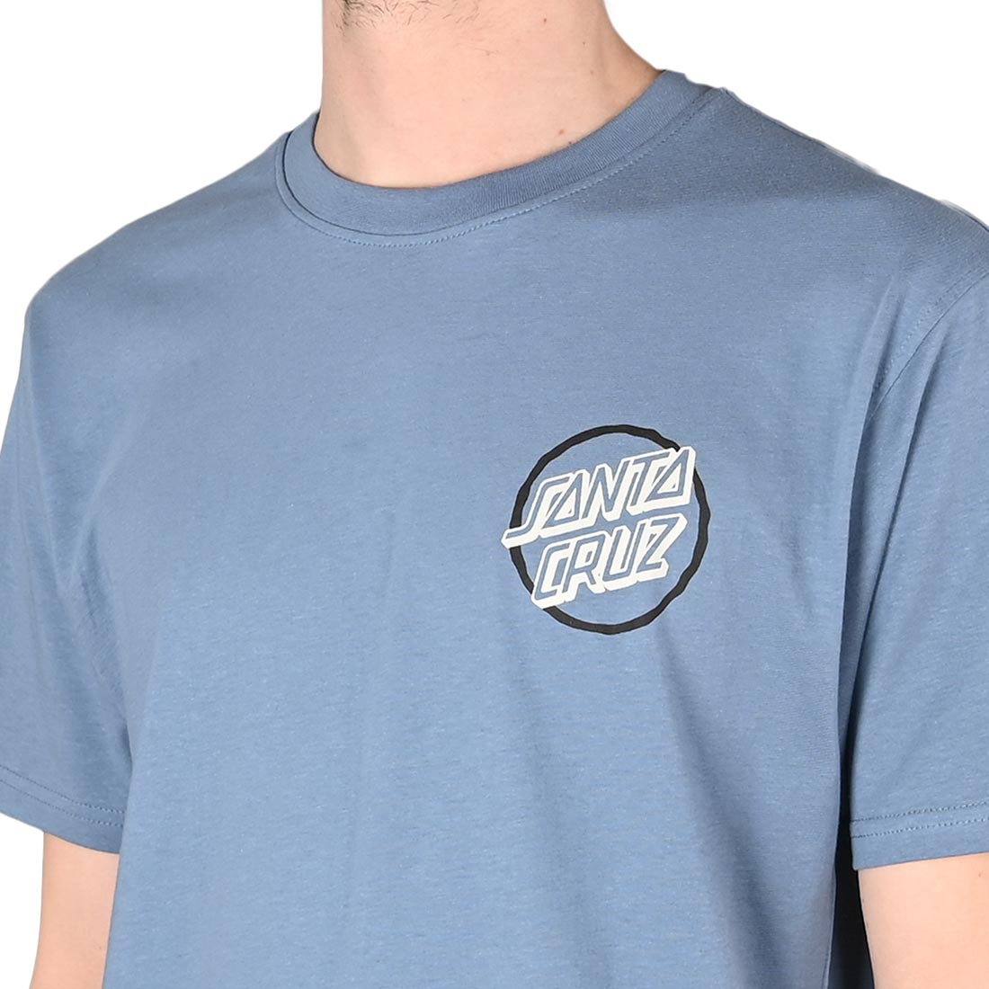 Santa Cruz Breaker Check Opus Dot S/S T-Shirt - Dusty Blue