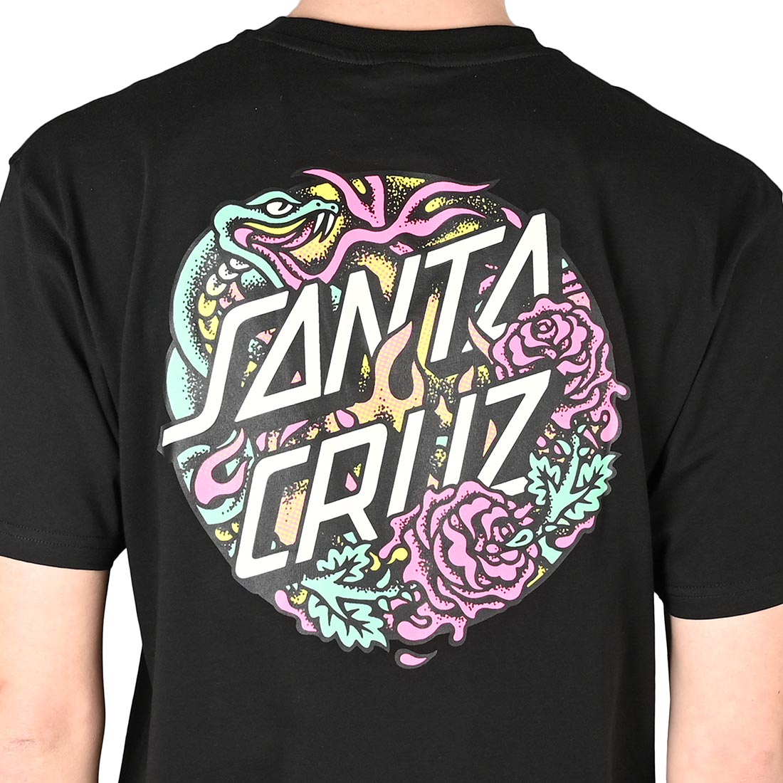 Santa Cruz Dressen Rose Crew Two S/S T-Shirt - Black