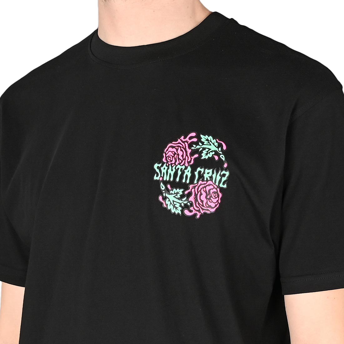 Santa Cruz Dressen Rose Crew Two S/S T-Shirt - Black