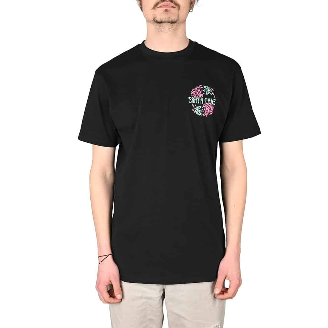 Santa Cruz Dressen Rose Crew Two S/S T-Shirt - Black