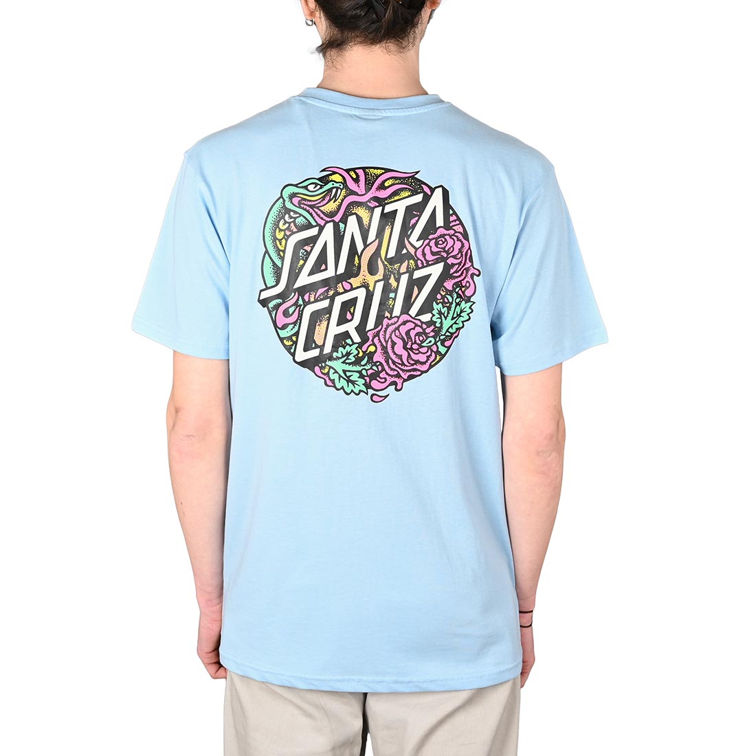 Santa Cruz Dressen Rose Crew Two S/S T-Shirt - Sky Blue