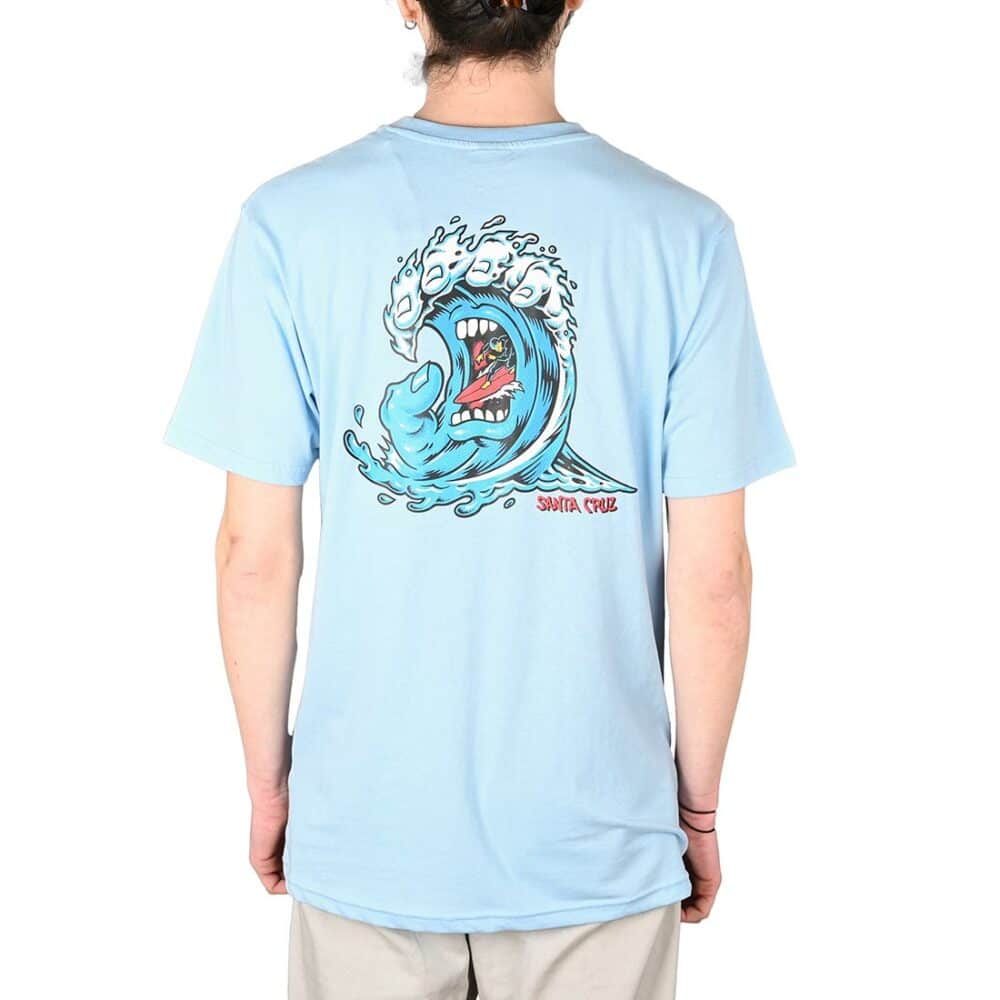 Santa Cruz Screaming Wave S/S T-Shirt - Sky Blue