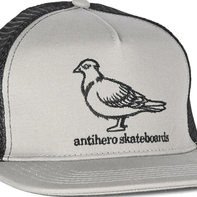 Anti Hero Basic Pigeon Mesh Back Trucker Cap - Silver/Black
