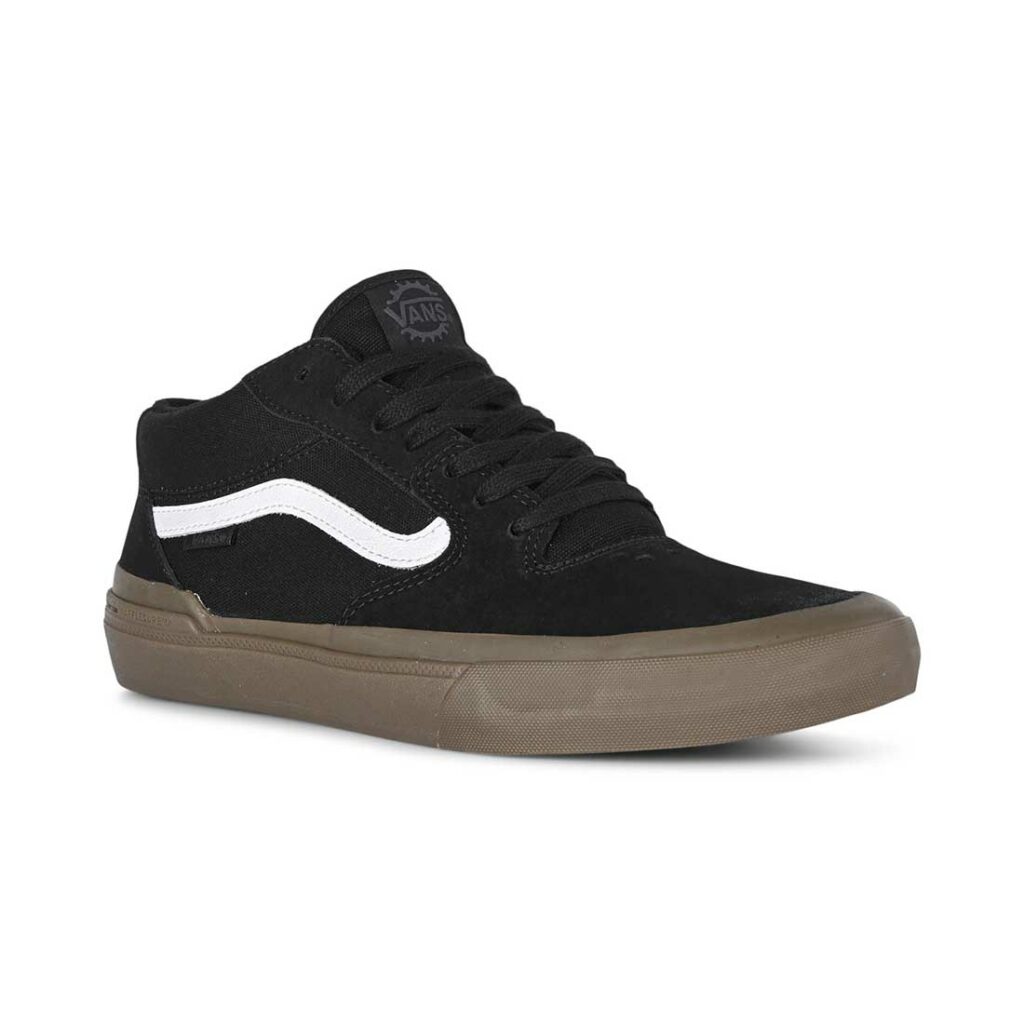 Vans 114 Mid BMX Shoes - Black/Dark Gum - Supereight