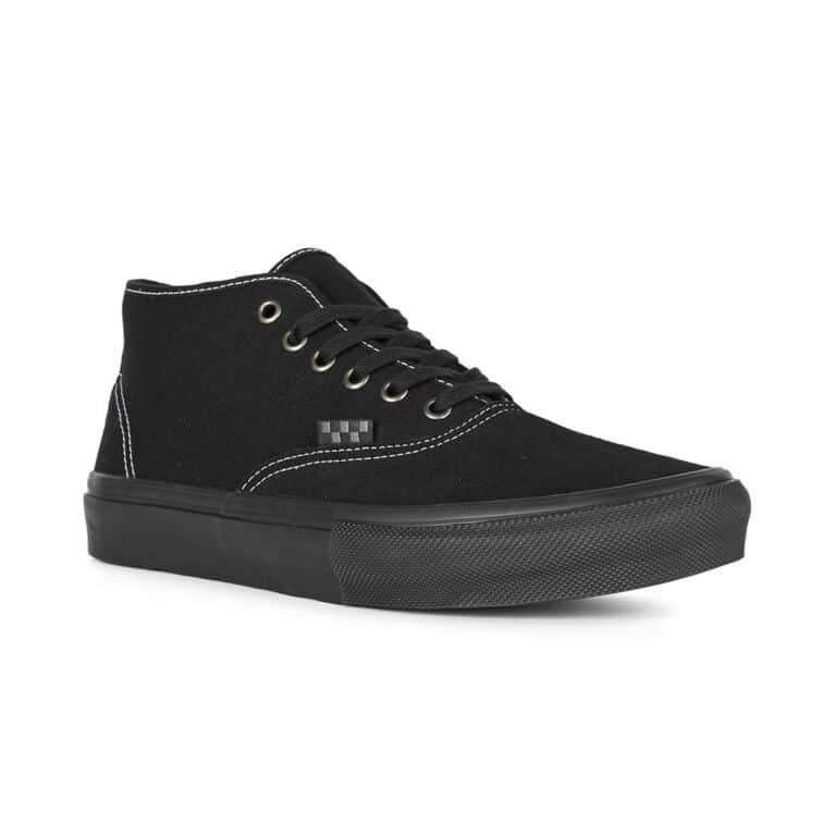 Vans Authentic Mid Skate Shoes - Blackout - Supereight