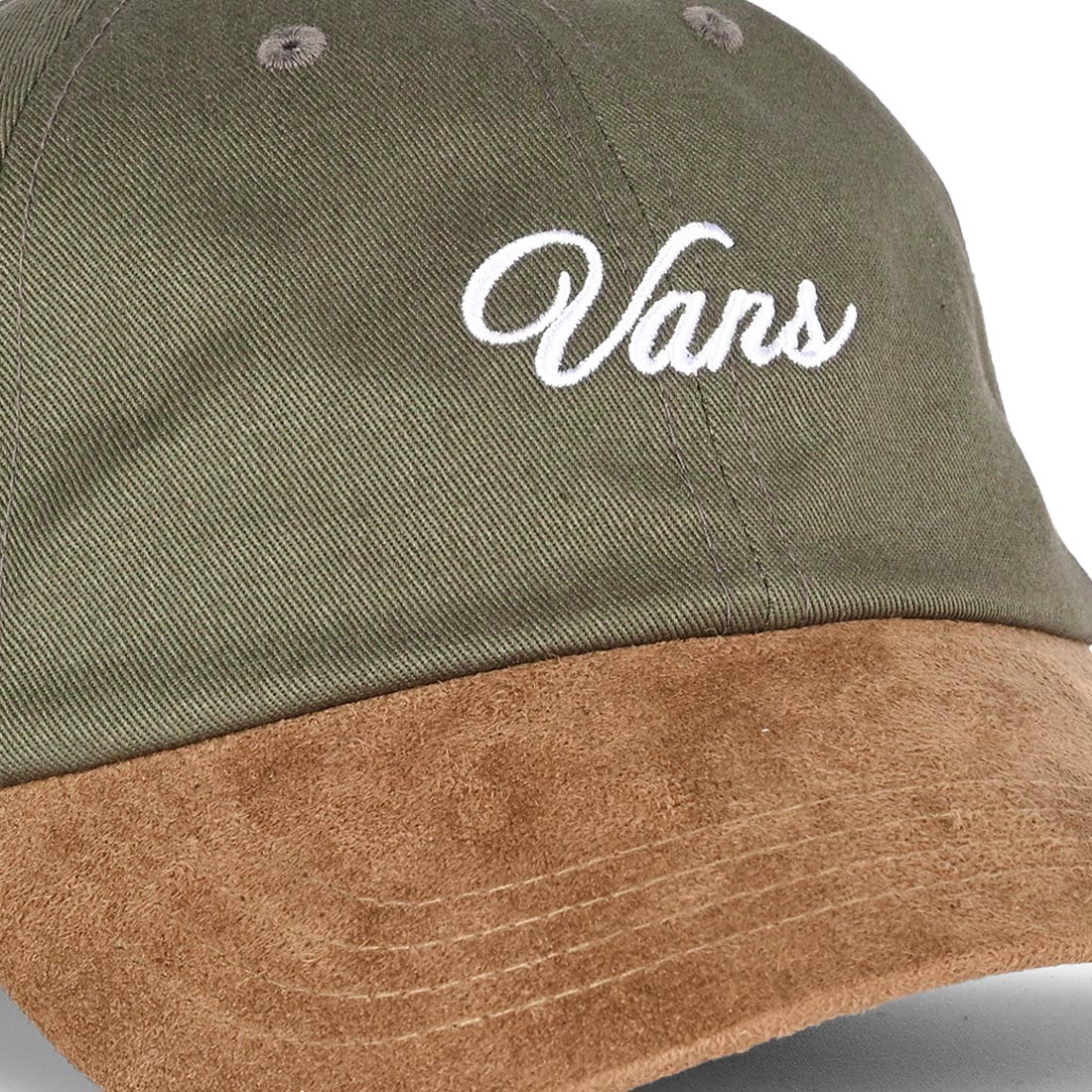 Vans Script Curved Bill Jockey Strapback Hat - Loden Green