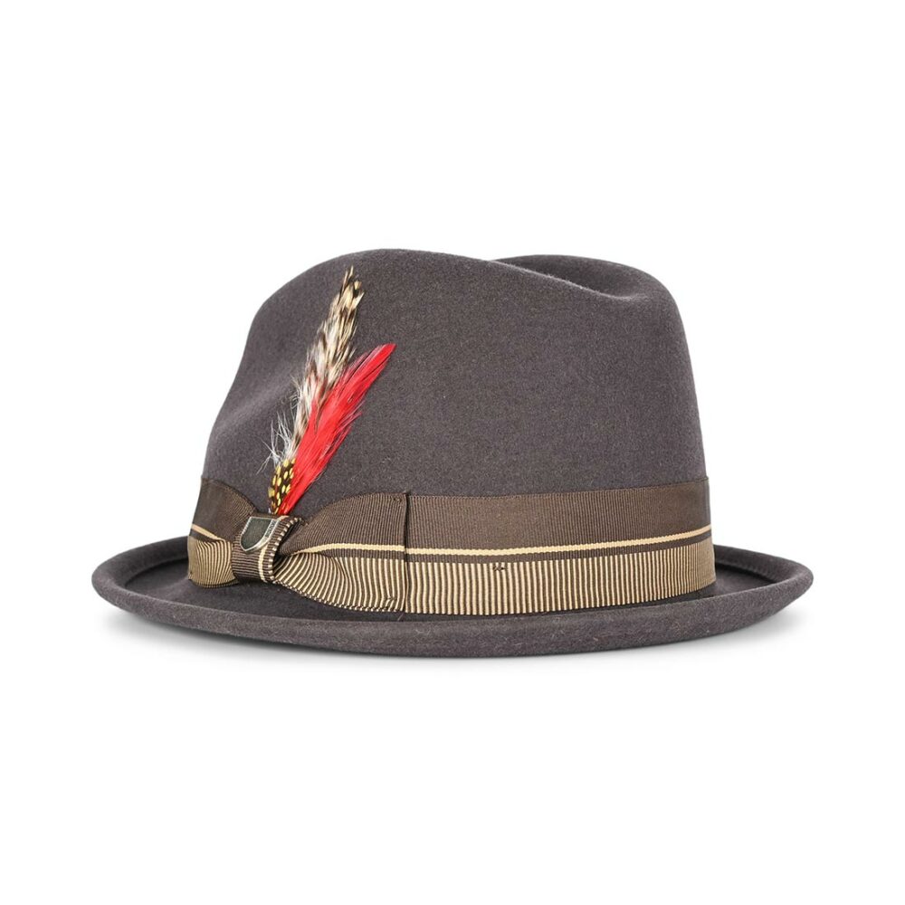 Brixton 20th Anniversary Gain Fedora Hat - Chocolate/Gold