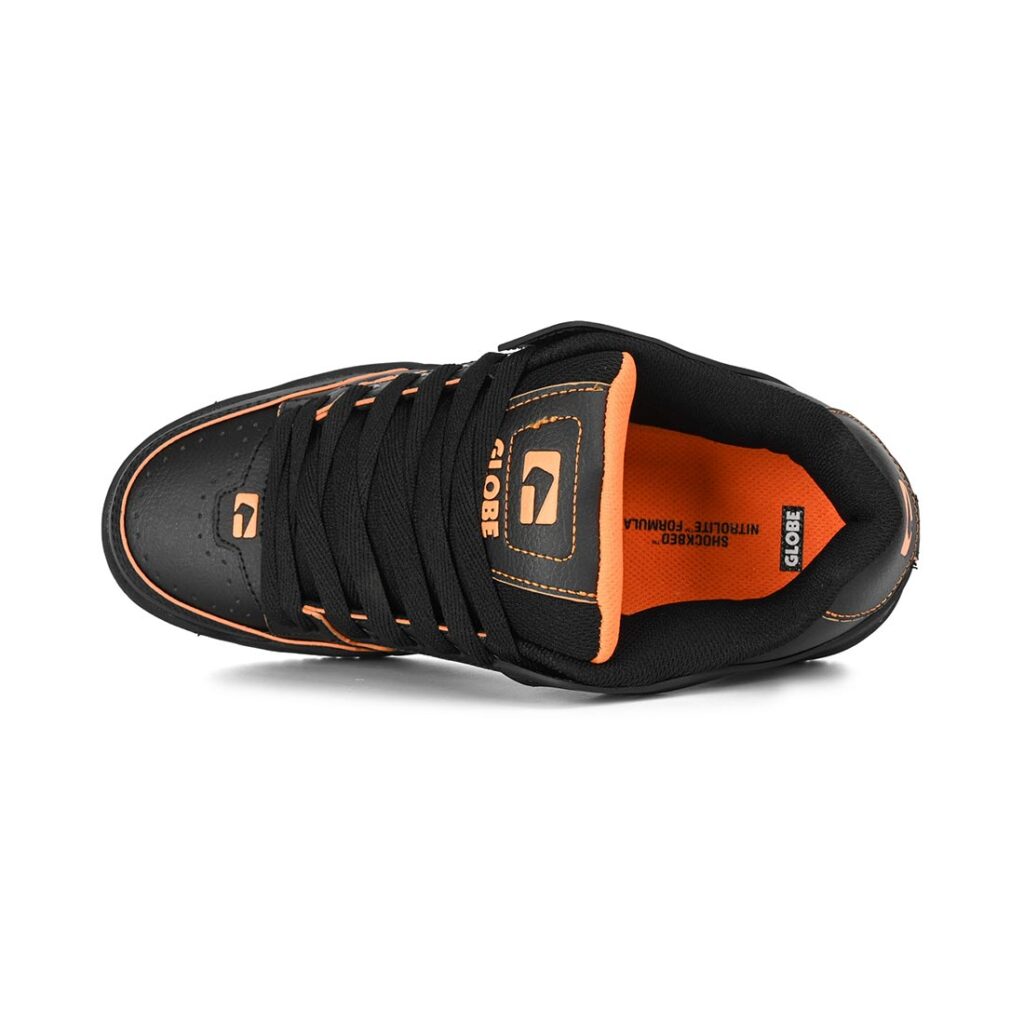 Globe Tilt Skate Shoes - Black/Orange/Mosaic - Supereight