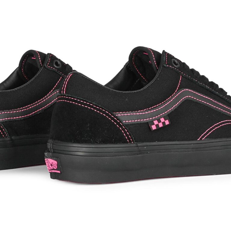 Vans Old Skool Skate Shoes - Black/Pink - Supereight