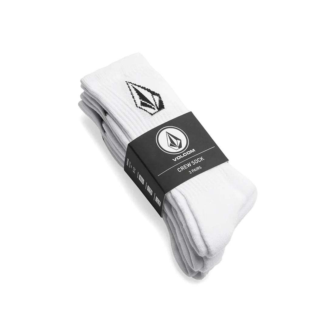Volcom Full Stone Crew Socks 3 Pack - White - Supereight