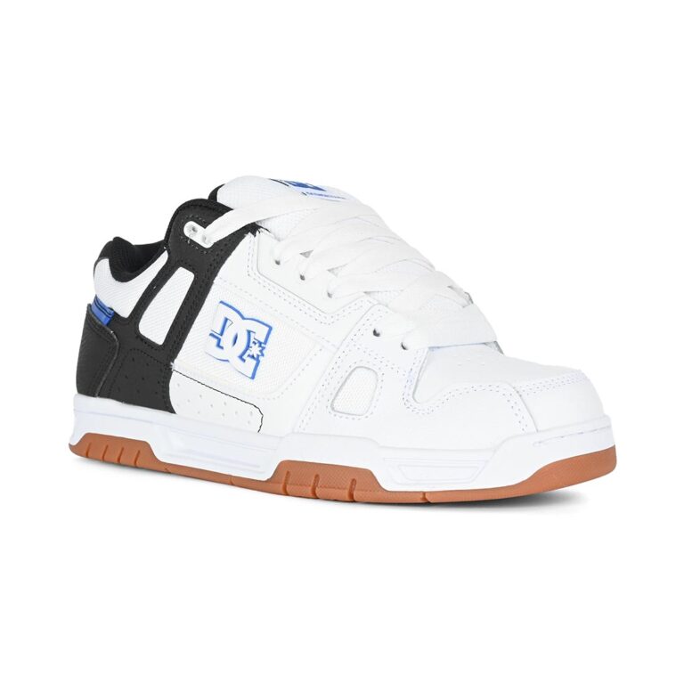 DC Stag Skate Shoes - White/Black/Blue - Supereight