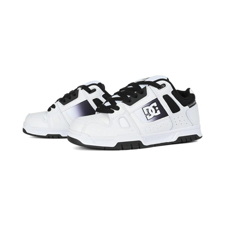 DC Stag Skate Shoes - Black/White Fade - Supereight