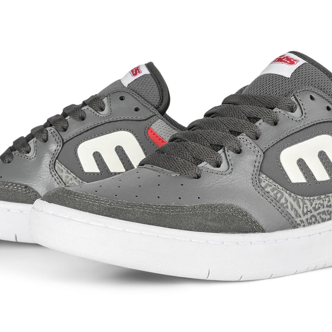 Etnies Loot Skate Shoes - Grey/Light Grey/Red - Supereight