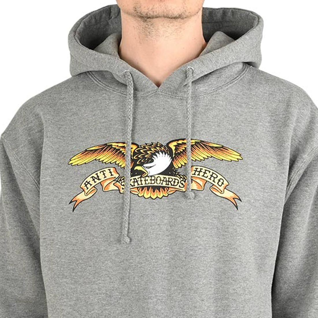 Anti Hero Eagle Pullover Hoodie - Grey Heather - Supereight