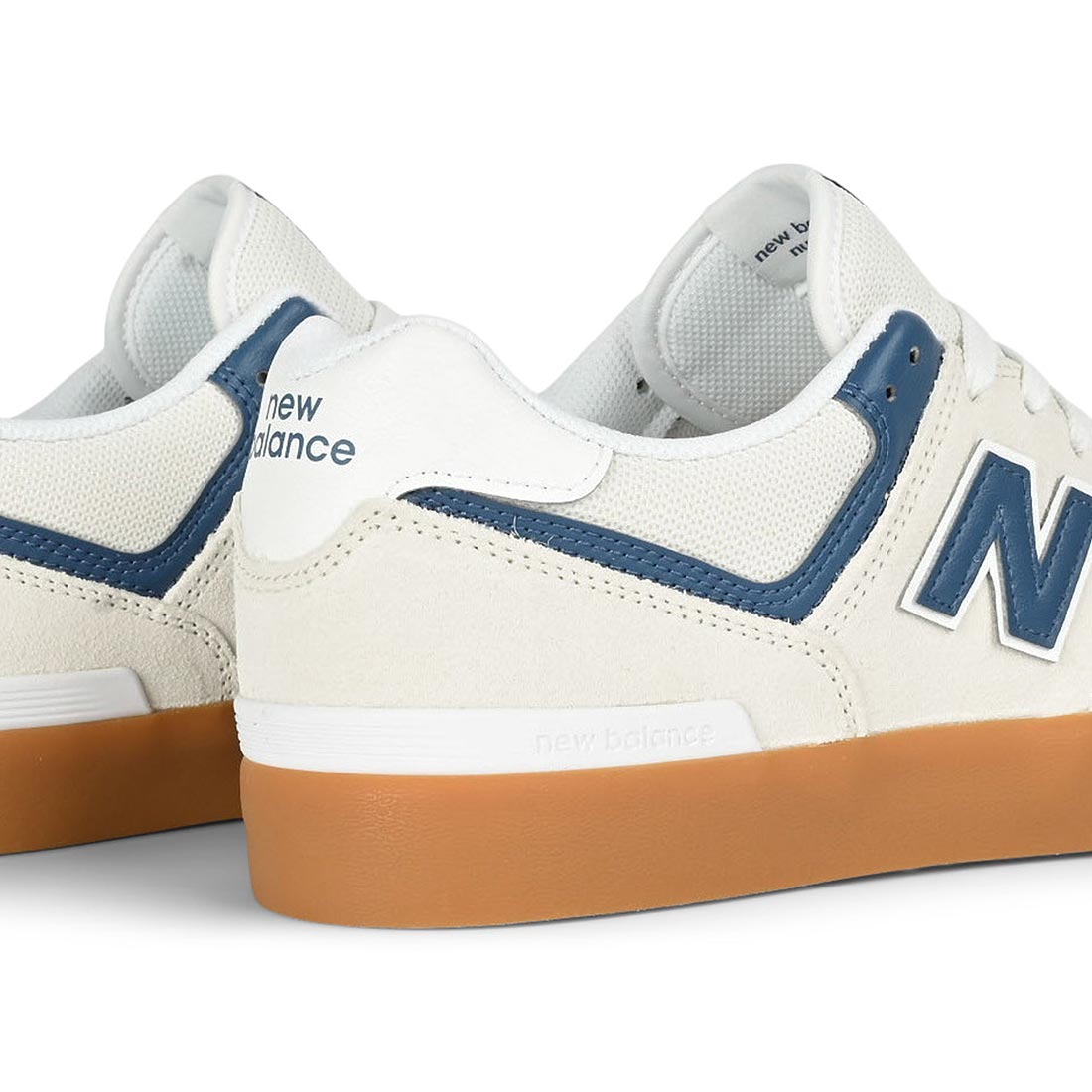 New Balance Numeric 574 Vulc Skate Shoes - Sea Salt/Blue