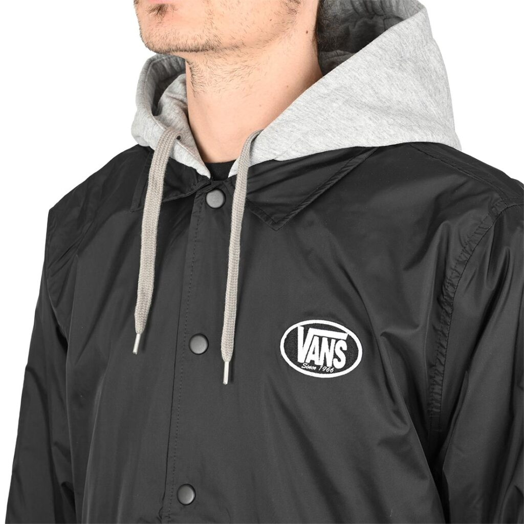 Vans Riley Hooded Coach Jacket - Black - Supereight