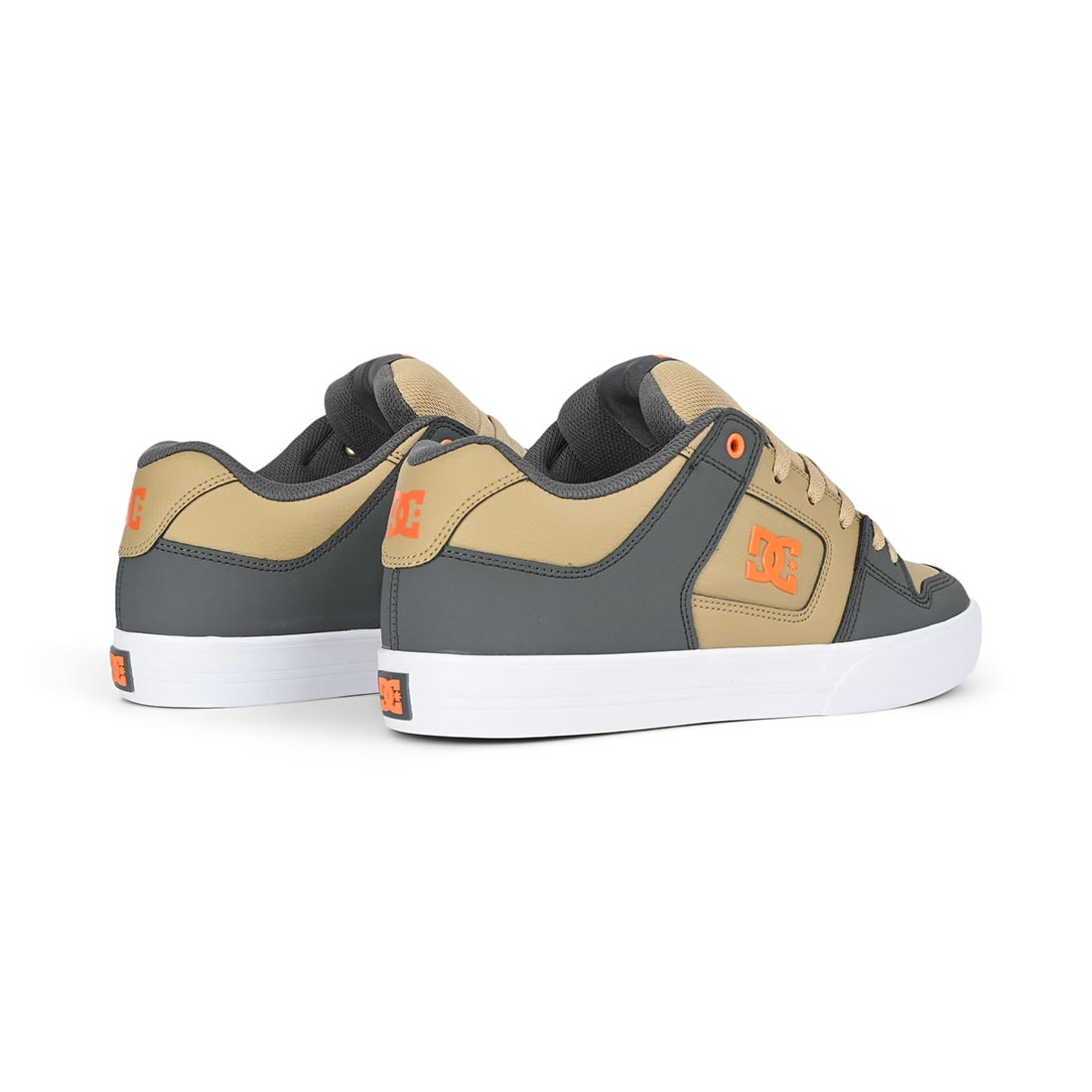 DC Pure Skate Shoes - Grey/Tan/Orange - Supereight