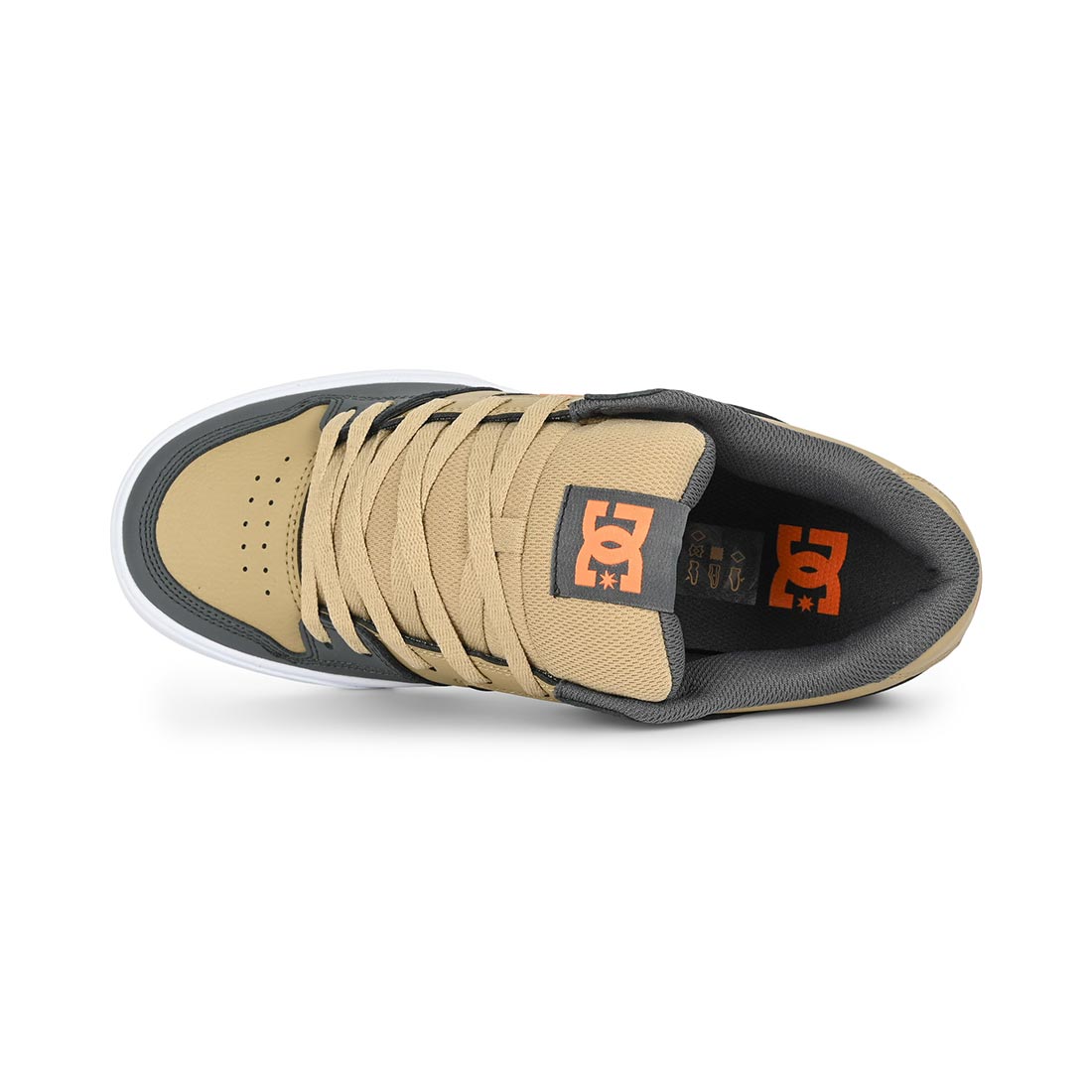 DC Pure Skate Shoes - Grey/Tan/Orange - Supereight