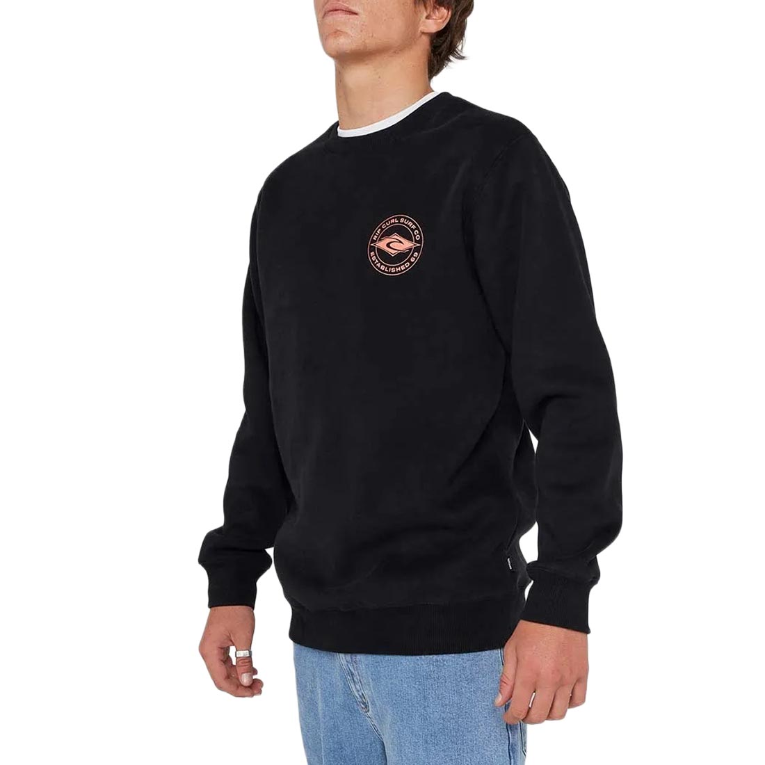 Rip Curl Staple Crew Sweater - Black - Supereight