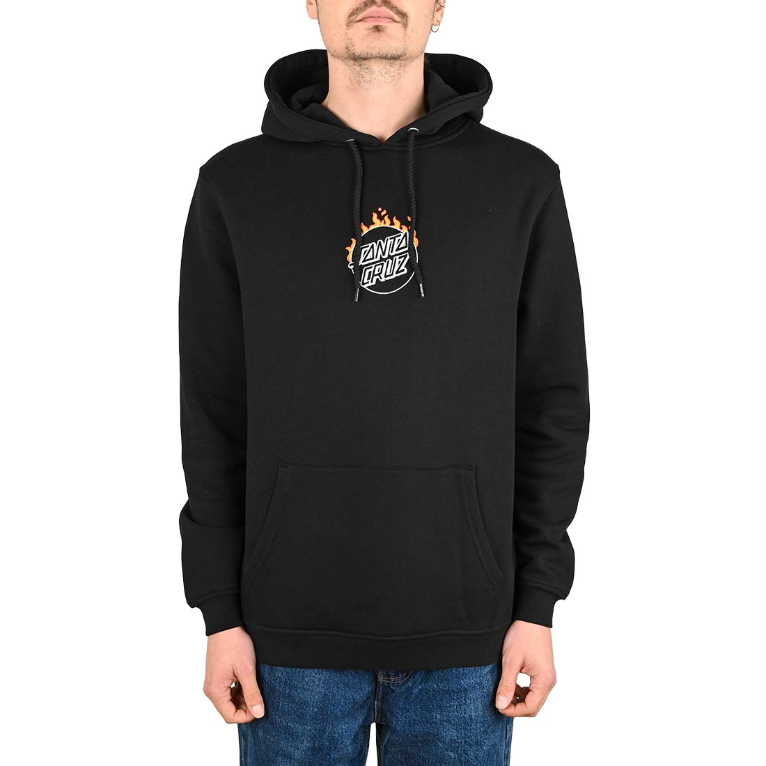 Santa Cruz Burnt Opus Front Pullover Hoodie - Black