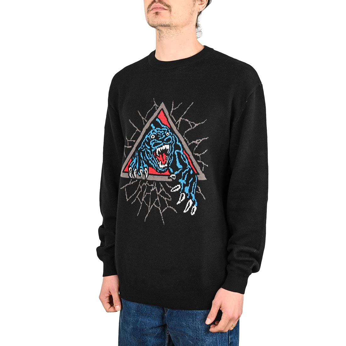 Santa Cruz Natas SC Panther Knitted Jumper - Black