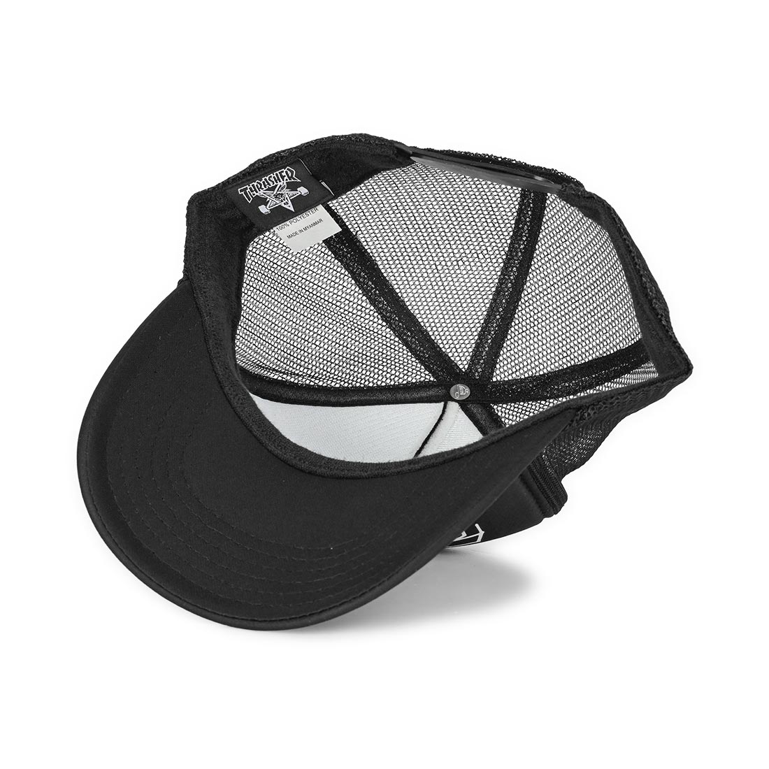 Thrasher One Liner Trucker Cap - Black - Supereight
