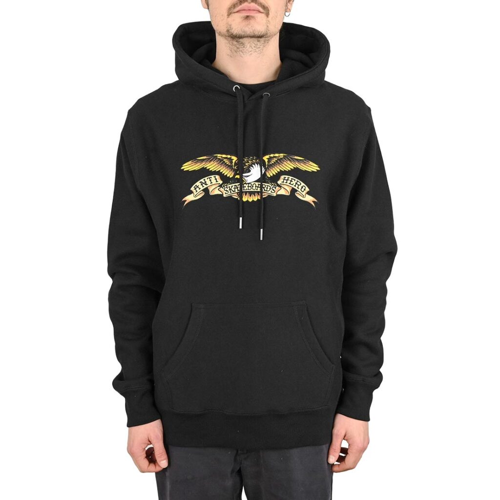 Anti Hero Eagle Pullover Hoodie - Black - Supereight