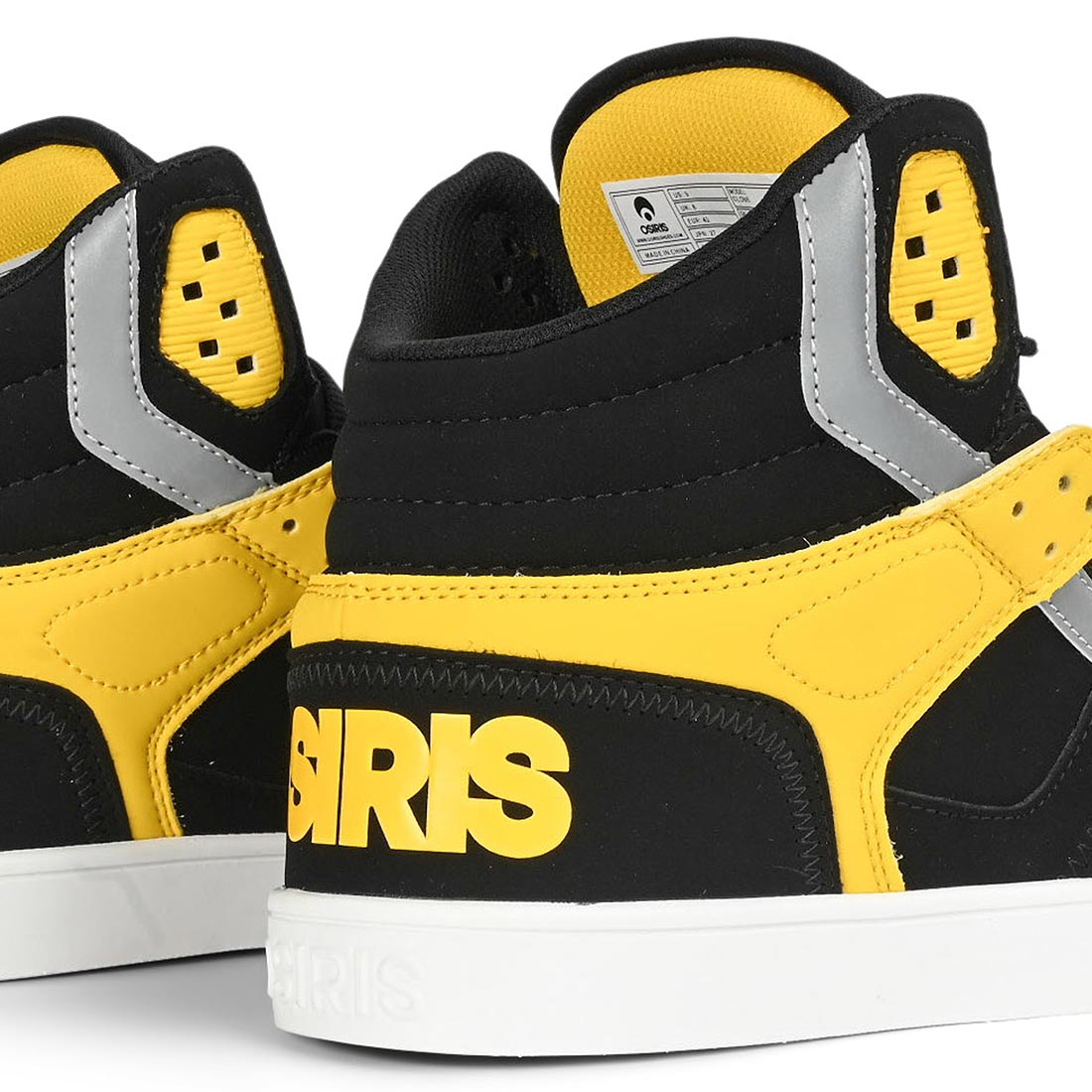 Osiris Clone High Top Shoes - Black/Yellow/White - Supereight