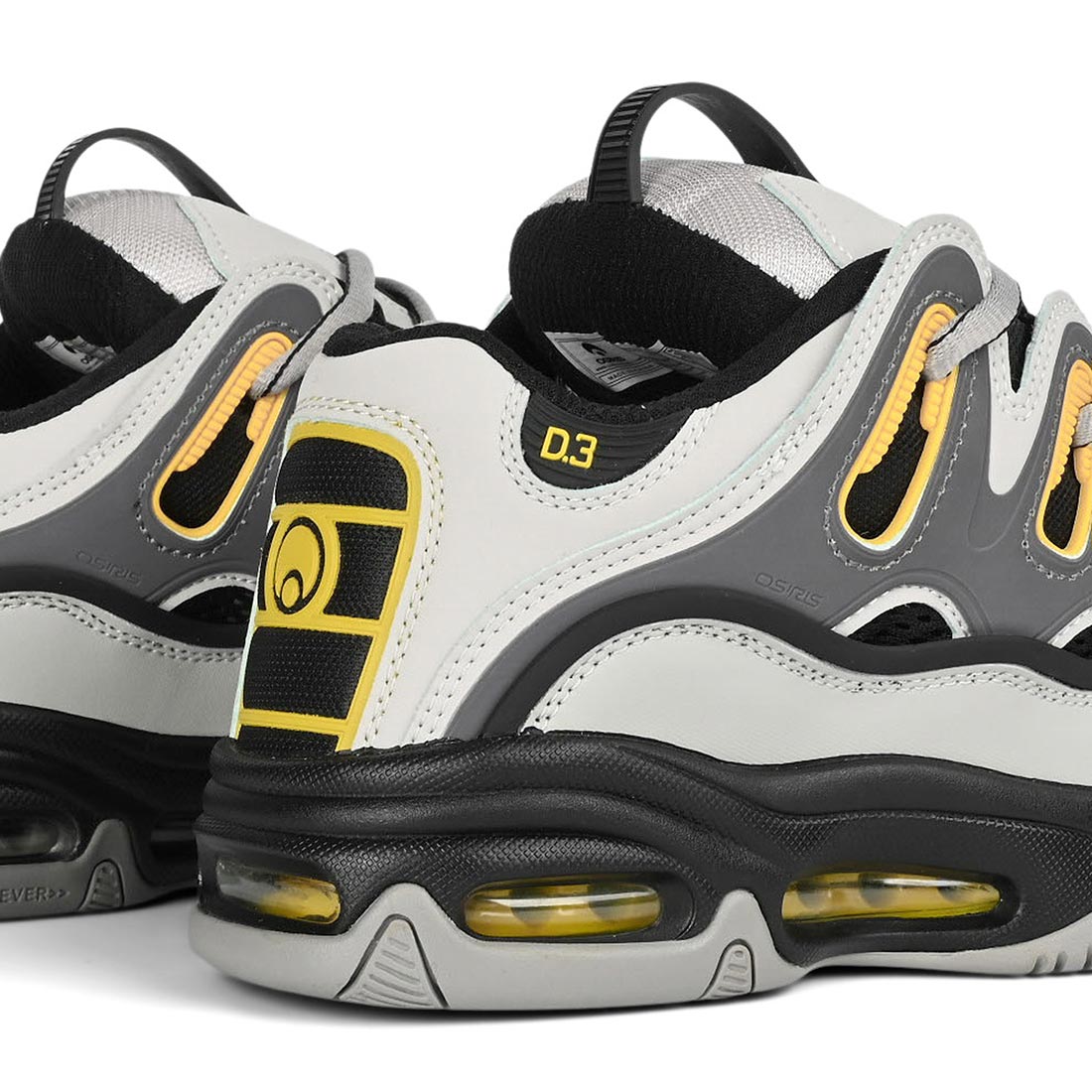 Osiris D3 2001 Skate Shoes - Grey/Black/Yellow - Supereight