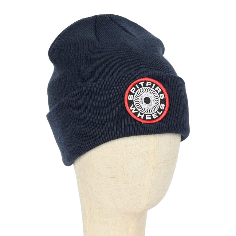 Spitfire Classic ’87 Swirl Patch Cuff Beanie Hat - Navy/Black/Red