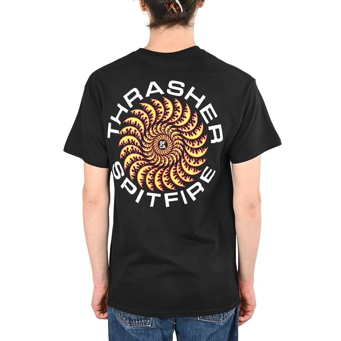 Thrasher x Spitfire Classic Swirl S/S T-Shirt - Black