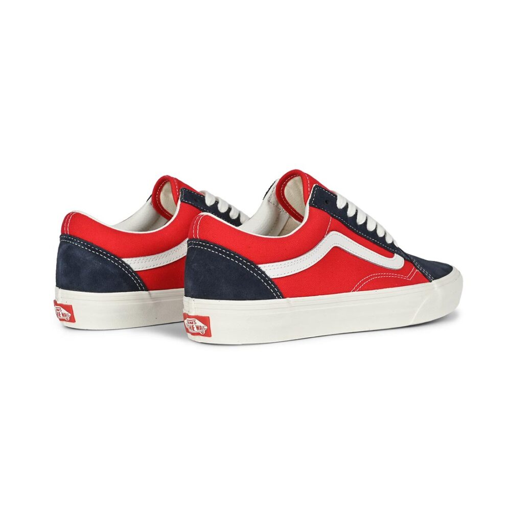 Vans Classic Old Skool Skate Shoes - Navy/Red - Supereight