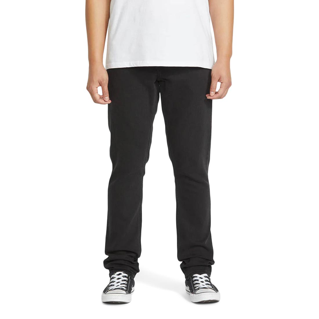 Volcom 2X4 Skinny Fit Jeans - Black Out - Supereight