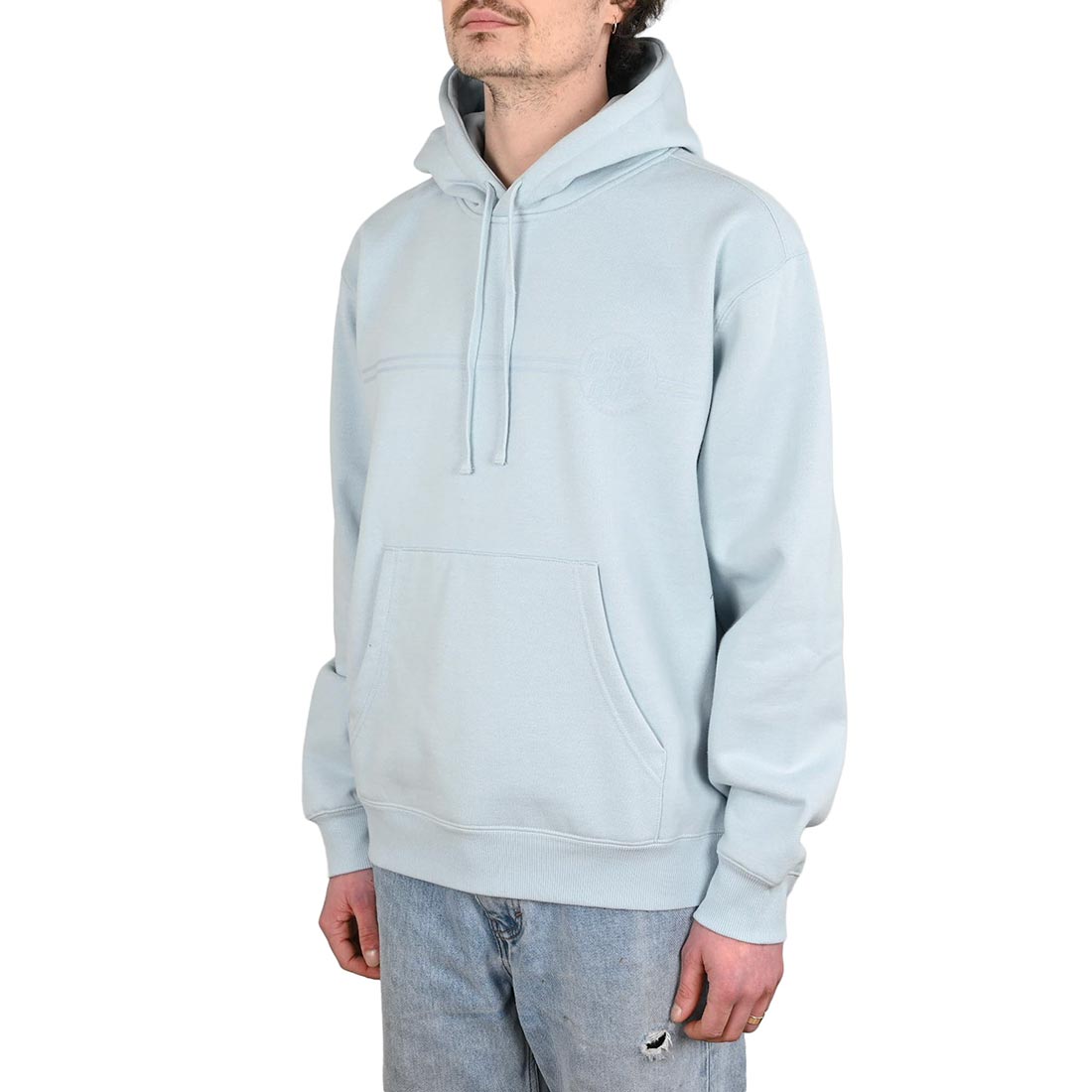 Santa Cruz Tonal Opus Dot Stripe Pullover Hoodie - Fresh Blue