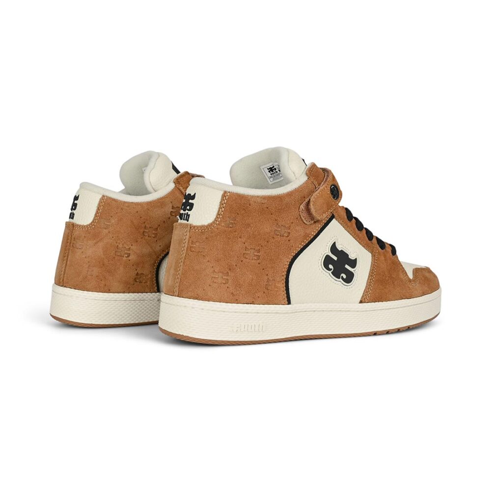 IPATH Grasshopper High-Top Skate Shoes - Brown Cream Suede